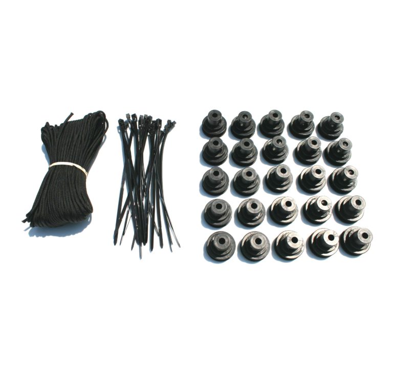 Tarp Buddy 25 Pack with 25 Releasable Zip Ties & 100' of Cord